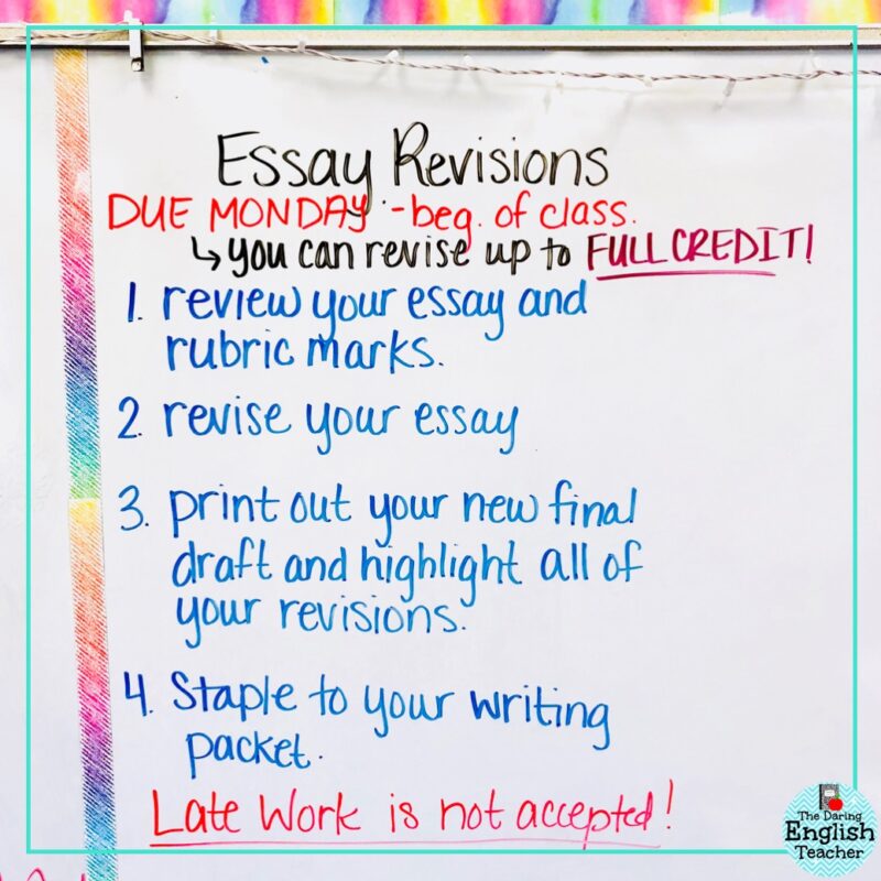 Essay Revisions: How I Help Students Become Better Writers - The Daring ...