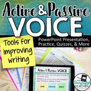 Active Voice And Passive Voice Mini Unit: PowerPoint, Worksheets, Test ...