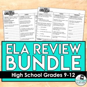 ELA Essential Skills Review Bundle For High School (9-12) - The Daring ...