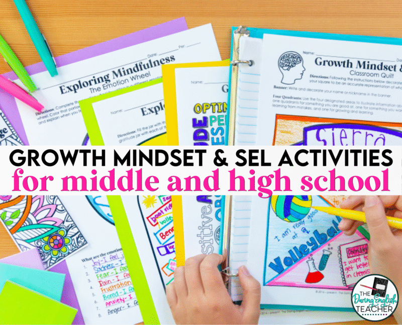 Growth Mindset And SEL Activities: 20 Ideas For The Secondary Classroom ...